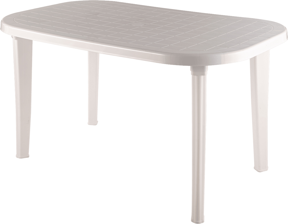 Стол пластиковый Ellastik Plast Овальный 136x82x74 (белый)
